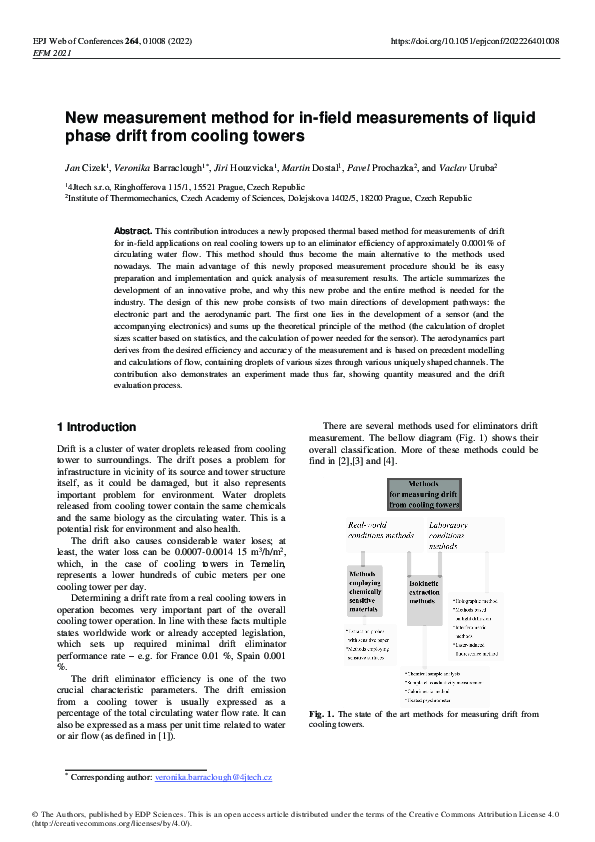 (PDF) New measurement method for in-field measurements of liquid phase drift from cooling towers ...