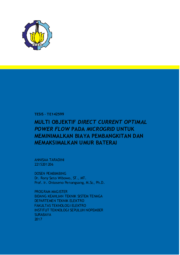 (PDF) Multi Objektif Direct Current Optimal Power Flow pada Microgrid ...