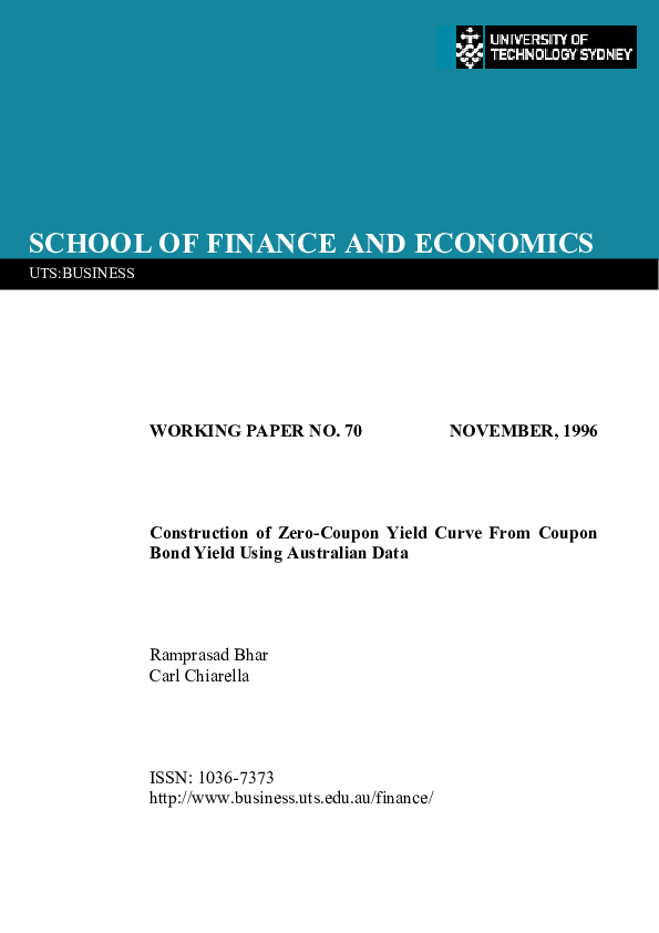 (PDF) Construction of Zero-Coupon Yield Curve From Coupon Bond Yield ...