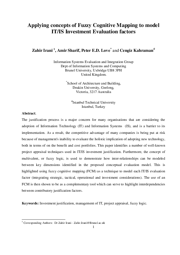 (PDF) Applying concepts of fuzzy cognitive mapping to model: The IT/IS ...