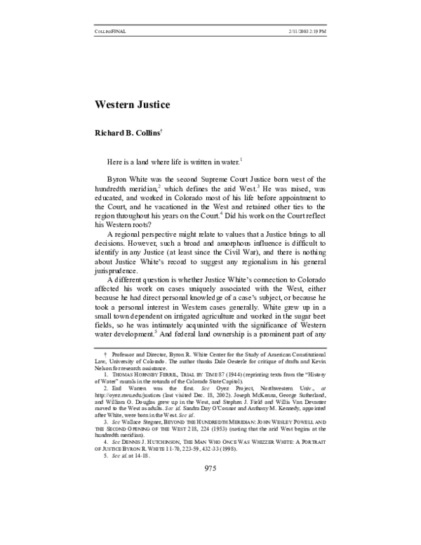 (PDF) Western Justice