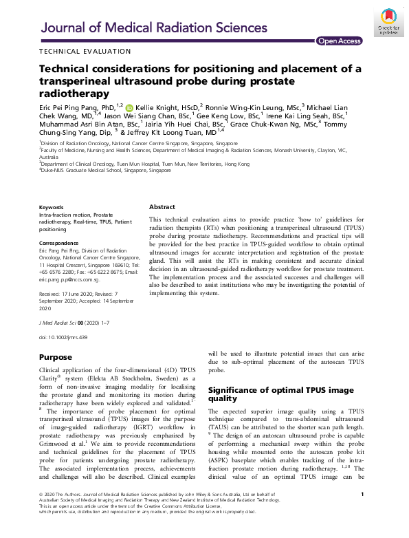 (PDF) Technical considerations for positioning and placement of a ...