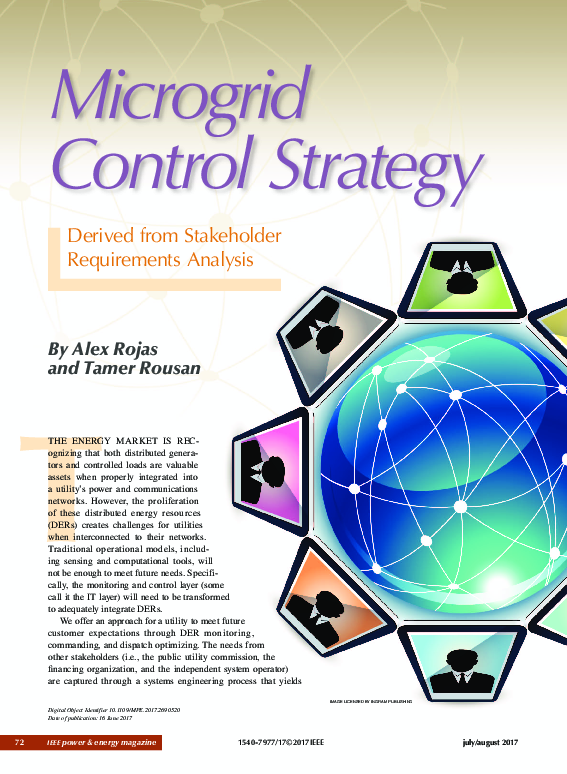 (PDF) Microgrid Control Strategy: Derived from Stakeholder Requirements Analysis