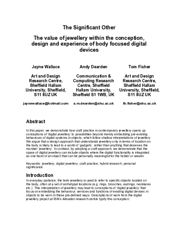 (PDF) The Significant Other