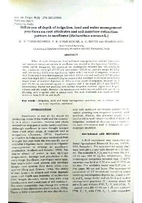 (PDF) influence of depth of irrigation, land and water management ...