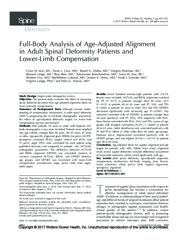 (PDF) The Ankle-Pelvic Angle (APA): A Summary Measurement of Pelvic and ...