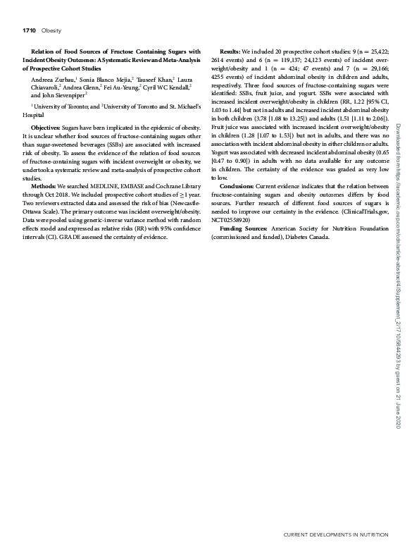 (PDF) Relation of Food Sources of Fructose Containing Sugars with ...