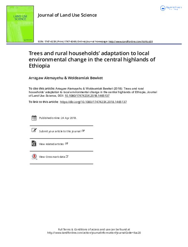 (PDF) Trees and rural households’ adaptation to local environmental ...