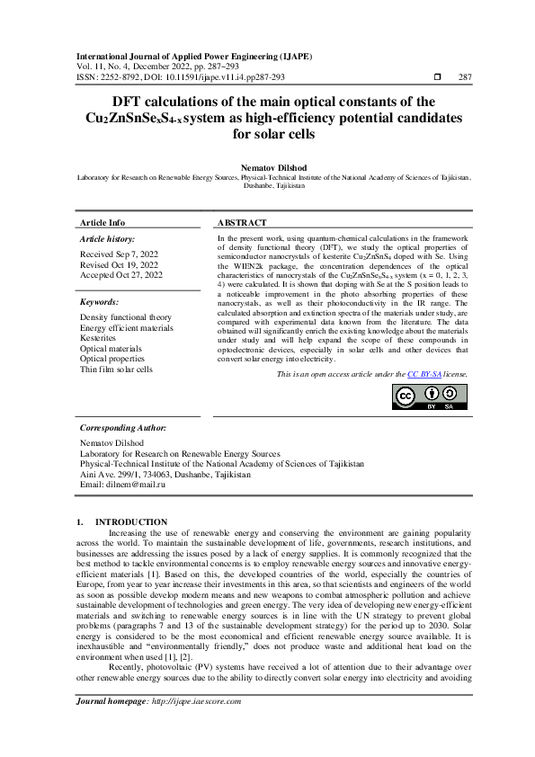 (PDF) DFT calculations of the main optical constants of the ...