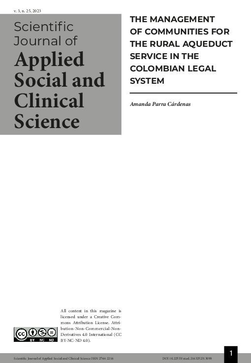 (PDF) THE MANAGEMENT OF COMMUNITIES FOR THE RURAL AQUEDUCT SERVICE IN ...