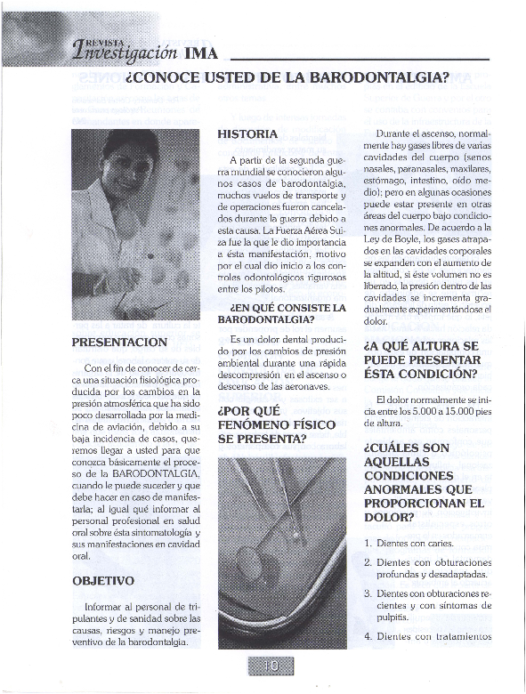 (PDF) ¿Conoce usted de la barodontología? | Marcos Alfaro - Academia.edu