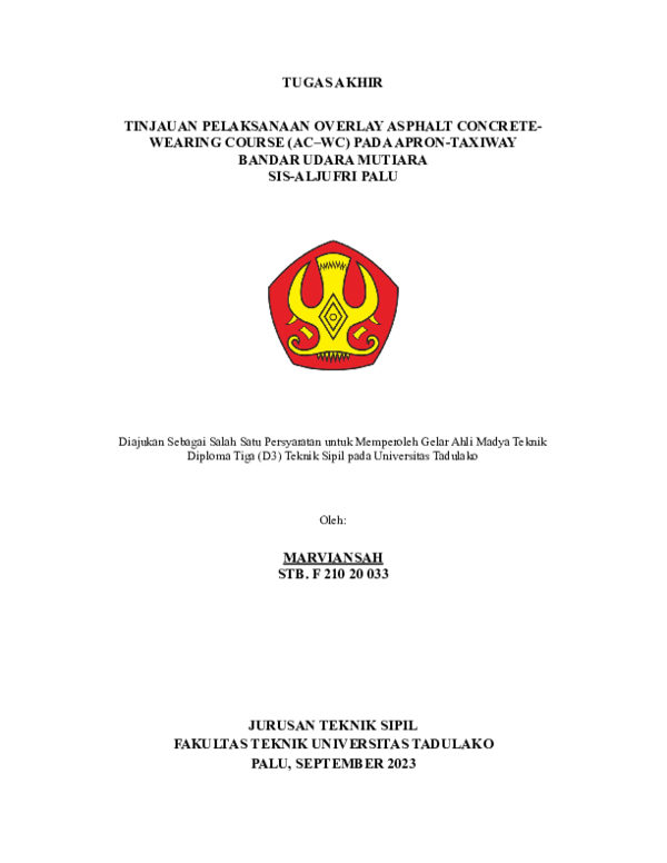 (PDF) TINJAUAN PELAKSANAAN OVERLAY ASPHALT CONCRETE-WEARING COURSE (AC ...