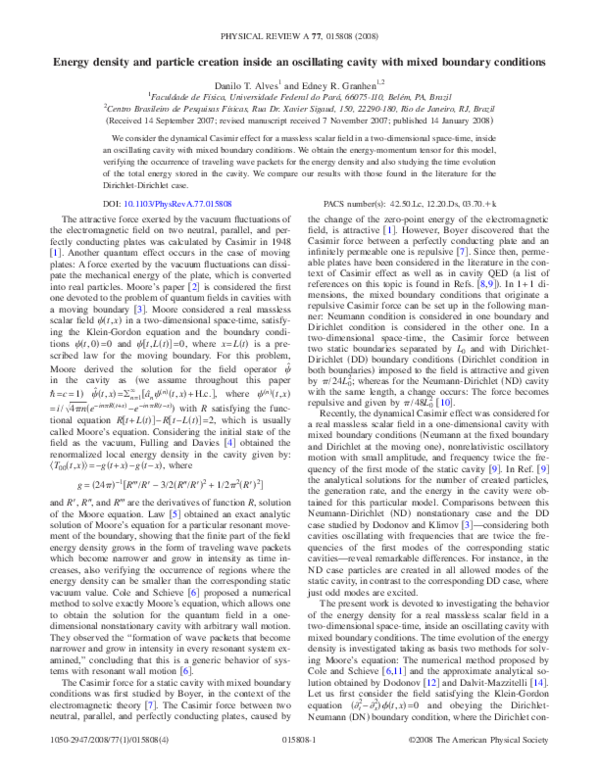 (PDF) Energy density and particle creation inside an oscillating cavity with mixed boundary ...