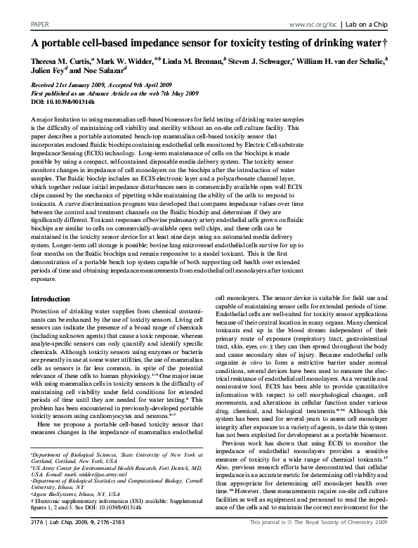 (PDF) A portable cell-based impedance sensor for toxicity testing of ...
