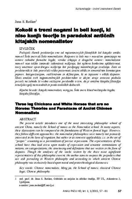 (PDF) Kokoši s tremi nogami in beli konji, ki niso konji: teorije in ...