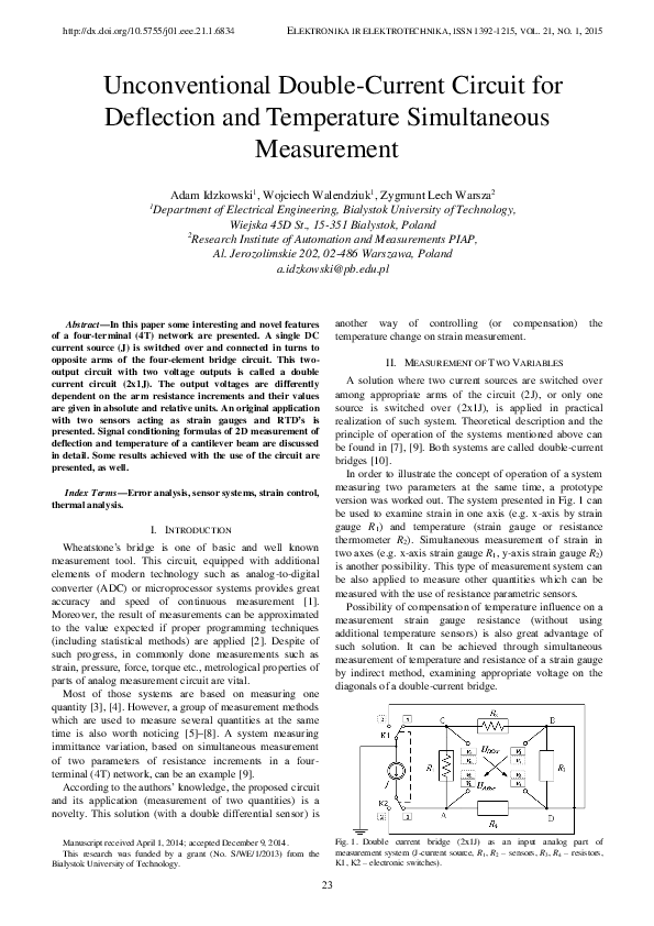 (PDF) Unconventional Double-Current Circuit for Deflection and ...