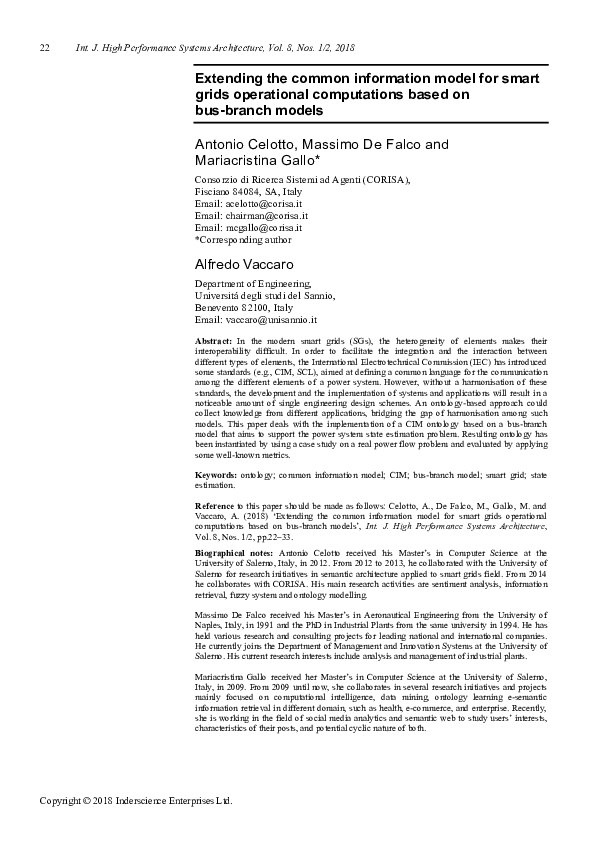 (PDF) Extending the common information model for smart grids operational computations based on ...