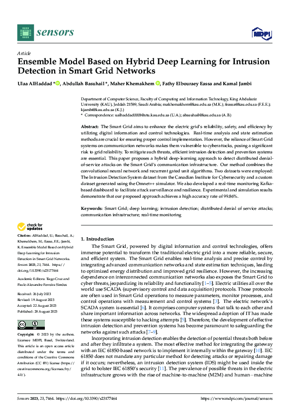Pdf Ensemble Model Based On Hybrid Deep Learning For Intrusion