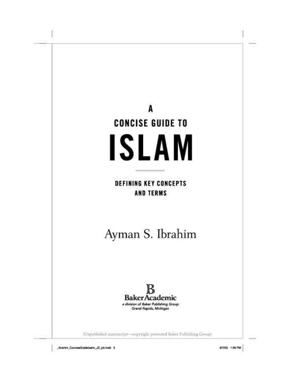 (PDF) A Concise Guide to Islam