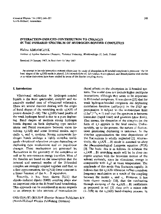 (PDF) Interaction-induced contribution to changes in the infrared ...