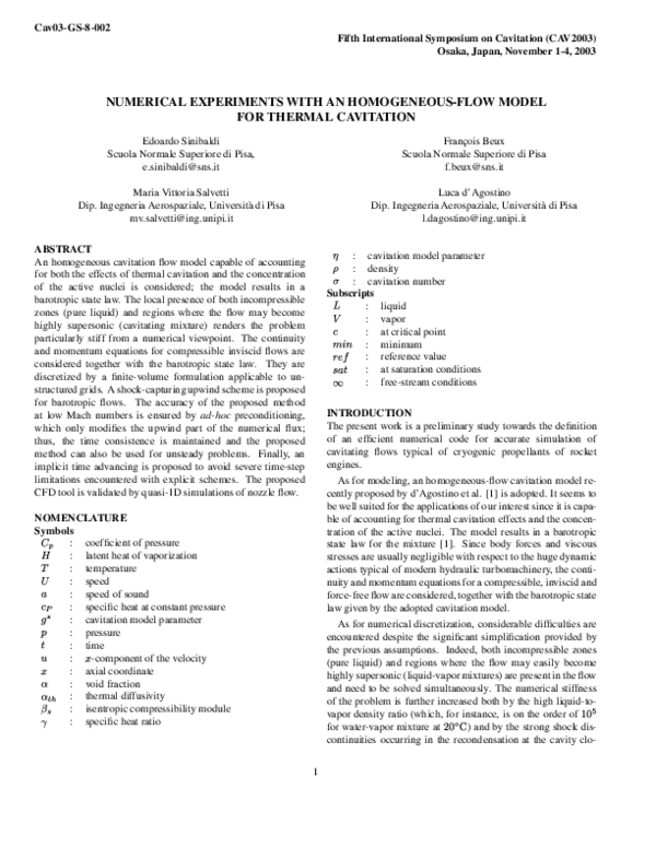 (PDF) Numerical experiments with a homogeneous-flow model for thermal ...