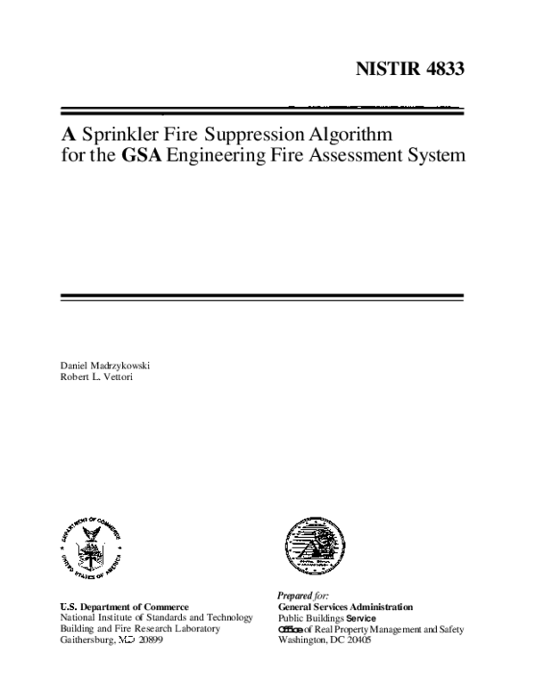 (PDF) A sprinkler fire suppression algorithm for the GSA engineering ...