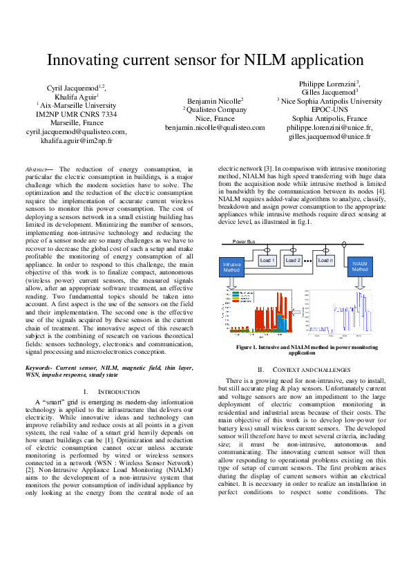 Pdf Innovating Current Sensor For Nilm Application
