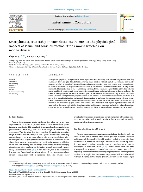(PDF) Smartphone spectatorship in unenclosed environments: The ...