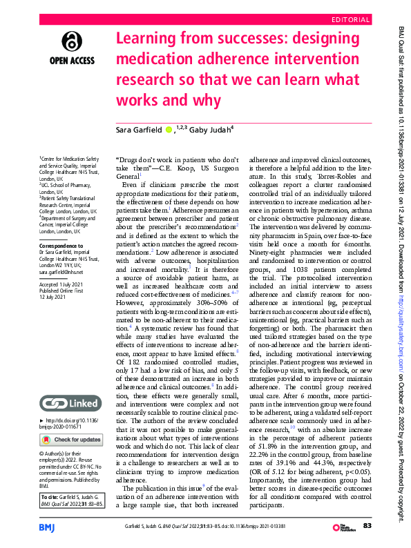 (PDF) Learning from successes: designing medication adherence ...