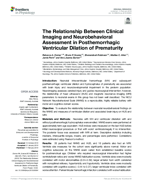 (PDF) The Relationship Between Clinical Imaging and Neurobehavioral ...