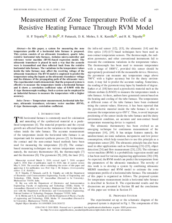 (PDF) Measurement of Zone Temperature Profile of a Resistive Heating ...