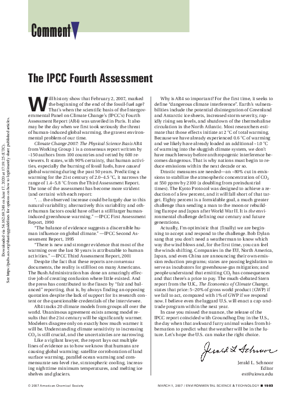 (PDF) The IPCC Fourth Assessment