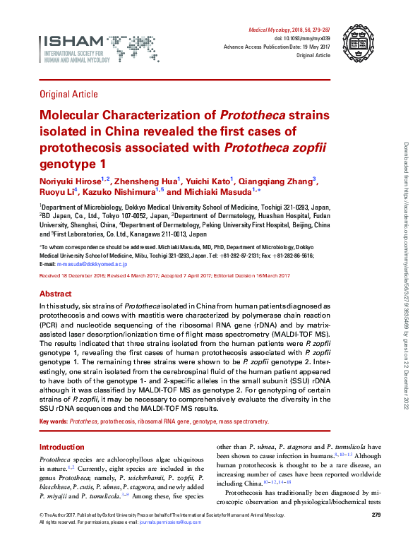 (PDF) Characterization of Prototheca in Italian Dairies