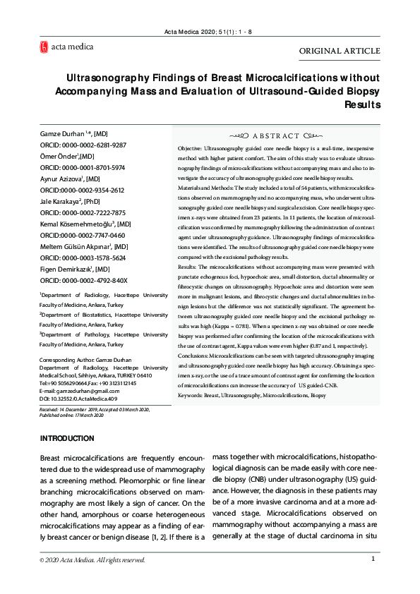 (PDF) Diagnostic Yield of High-Resolution Breast Sonography in Detecting Microcalcifications ...