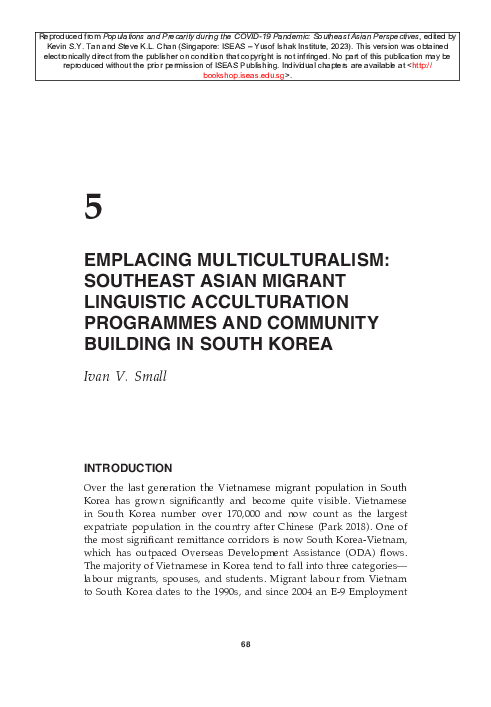 (PDF) Emplacing Multiculturalism: Southeast Asian Migrant Linguistic Acculturation Programmes ...