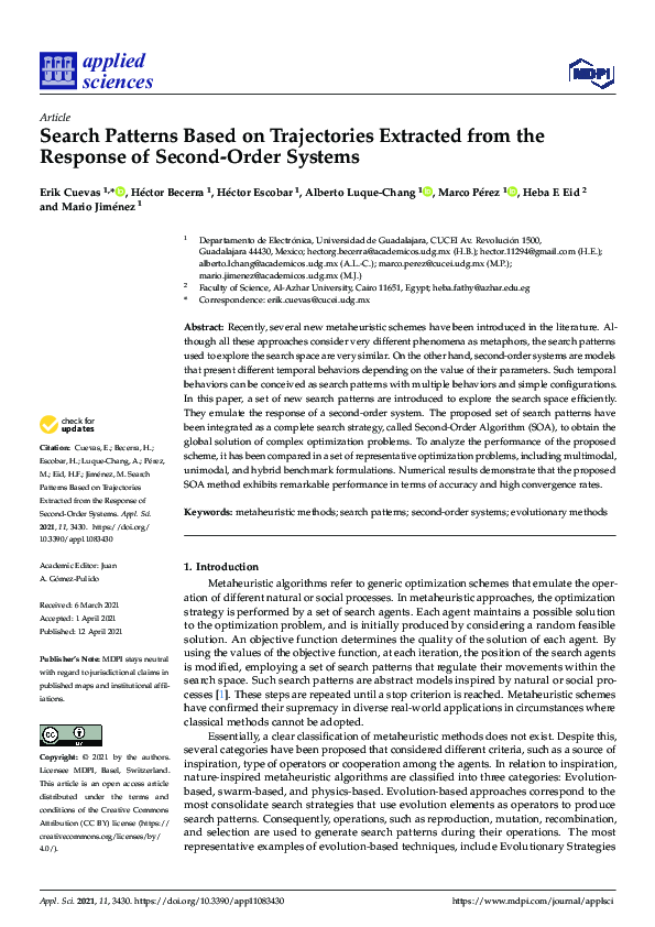 (PDF) Search Patterns Based on Trajectories Extracted from the Response of Second-Order Systems
