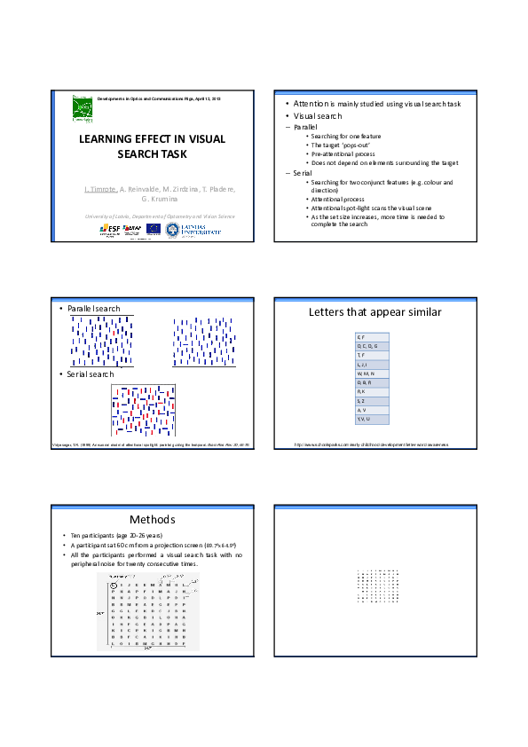 (PDF) Learning Effect in Visual Search Task