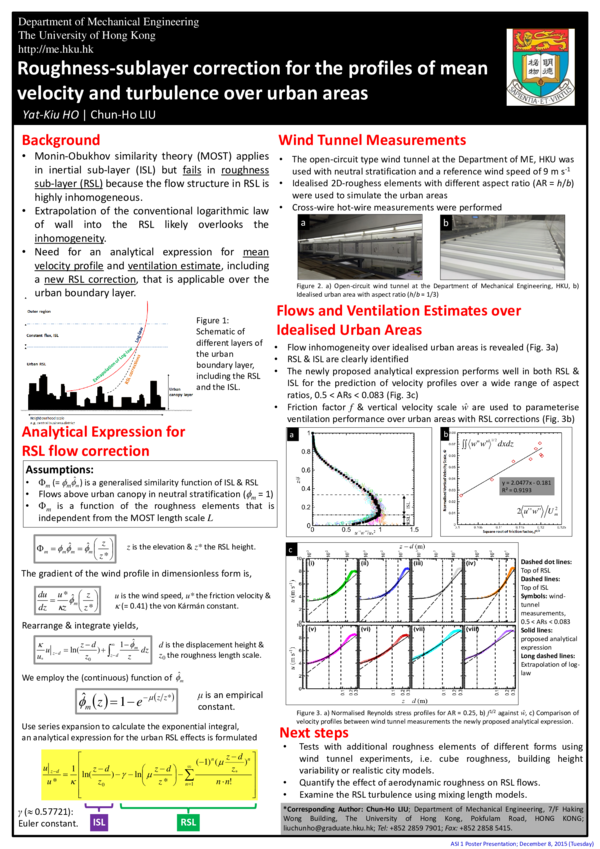 (PDF) Roughness-sublayer correction for the profiles of mean velocity and turbulence over urban ...
