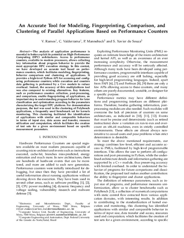 (PDF) An Accurate Tool for Modeling, Fingerprinting, Comparison, and Clustering of Parallel ...