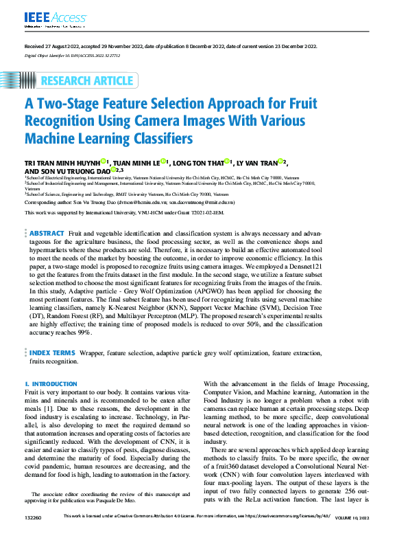 (PDF) A Two-Stage Feature Selection Approach for Fruit Recognition ...