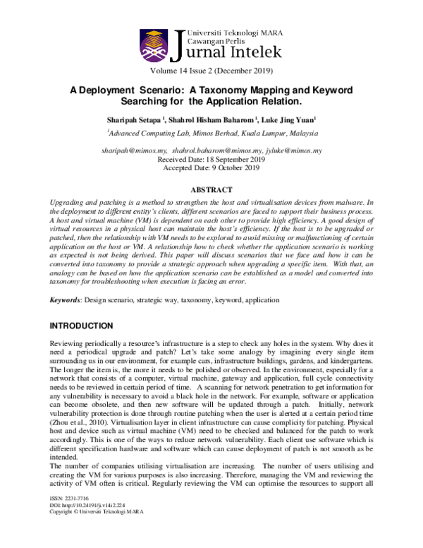(PDF) A deployment scenario: a taxonomy mapping and keyword searching for the application ...