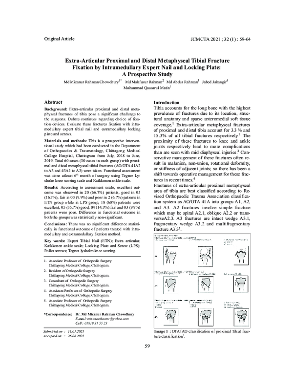 (PDF) Extra-Articular Proximal and Distal Metaphyseal Tibial Fracture Fixation by Intramedullary ...