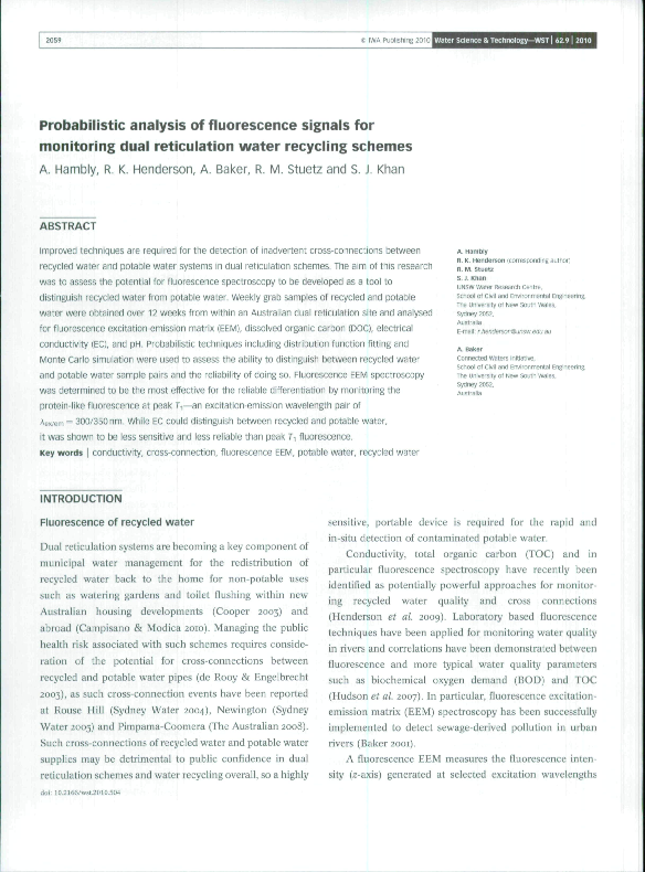 (PDF) Probabilistic analysis of fluorescence signals for monitoring ...