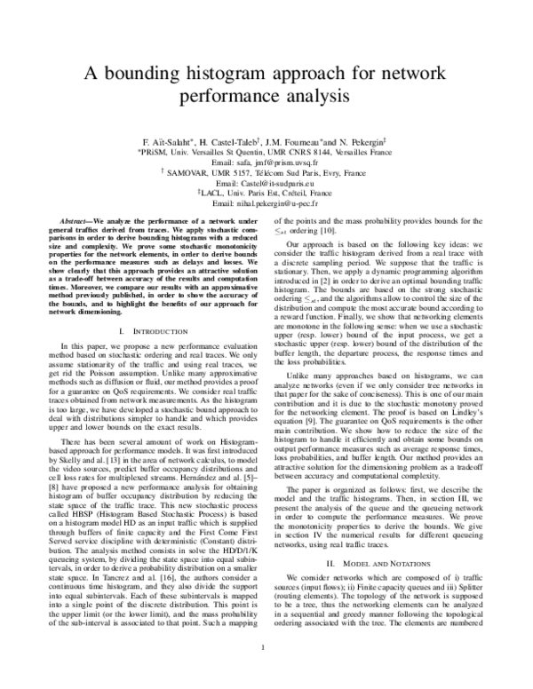 (PDF) A Bounding Histogram Approach for Network Performance Analysis