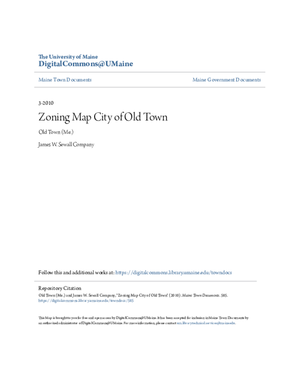 (PDF) Zoning Map City of Old Town