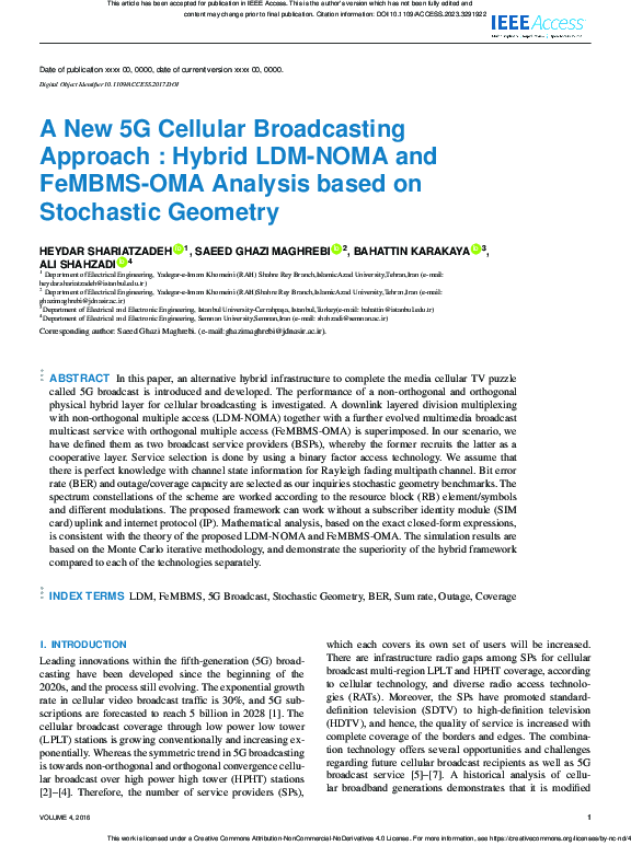 (PDF) A New 5G Cellular Broadcasting Approach: Hybrid LDM-NOMA and FeMBMS-OMA Analysis based on ...