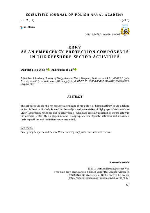 (PDF) ERRV as an Emergency Protection Components in the Offshore Sector ...
