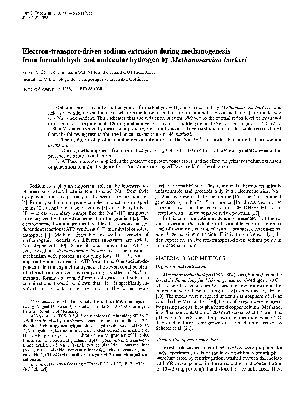 (PDF) Electron-transport-driven sodium extrusion during methanogenesis ...