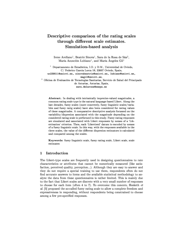 (PDF) Descriptive Comparison of the Rating Scales Through Different ...