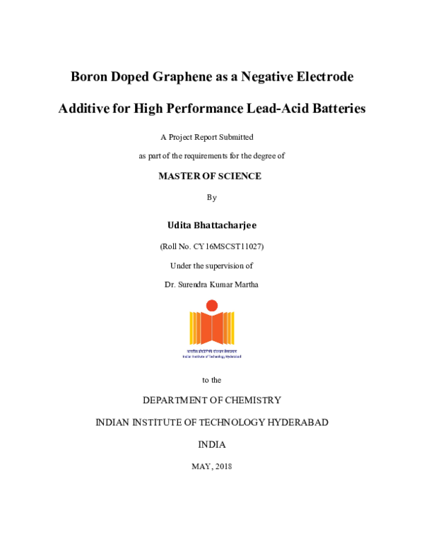 (PDF) Boron Doped Graphene as a Negative ElectrodeAdditive for High ...